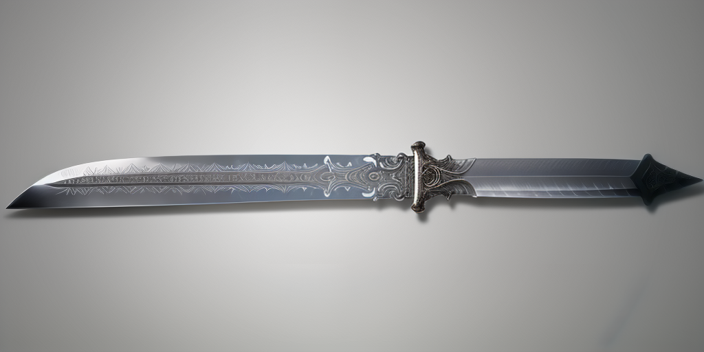 Intricately Designed Sword with Elegant Engravings and a Gleaming Blade