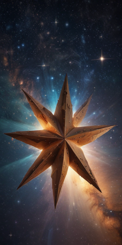 Celestial Star Structure Illuminated Against a Cosmic Background of ...