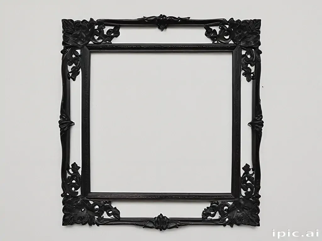 Elegant Vintage Black Picture Frame Ready for a Beautiful Artwork Display