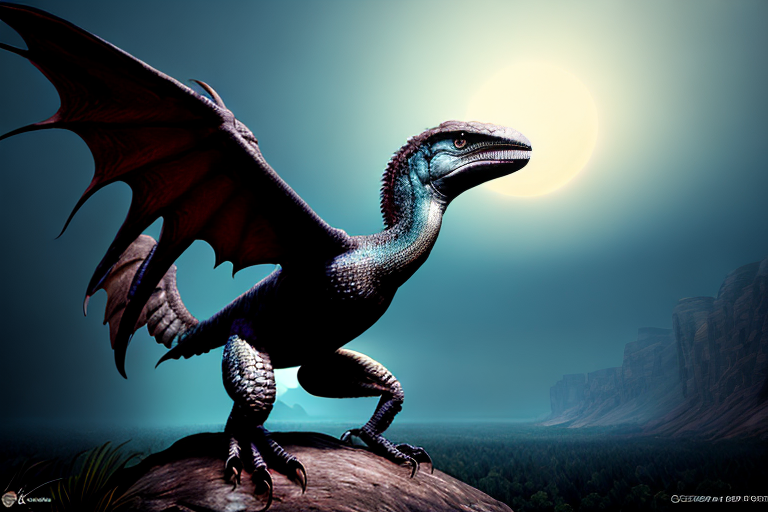 dimorphodon, nighttime, rain atmospheric, epic, cinematic, insanely ...