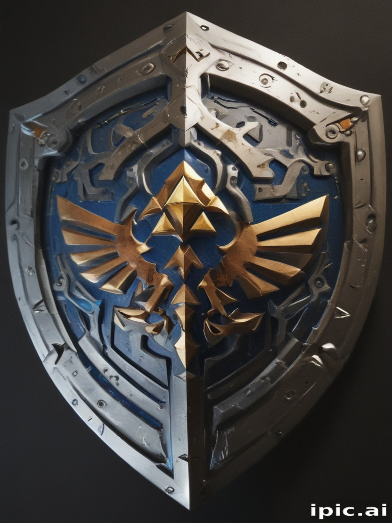 Intricately Designed Shield Inspired by the Iconic Legend of Zelda Series