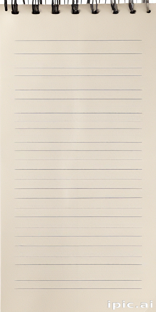 Empty Notebook Page Ready for Creative Ideas and Inspiring Thoughts