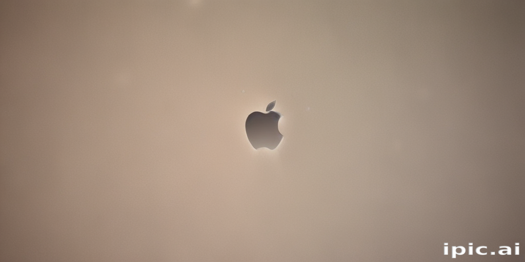 Close-Up of the Iconic Apple Logo on a Sleek MacBook Surface