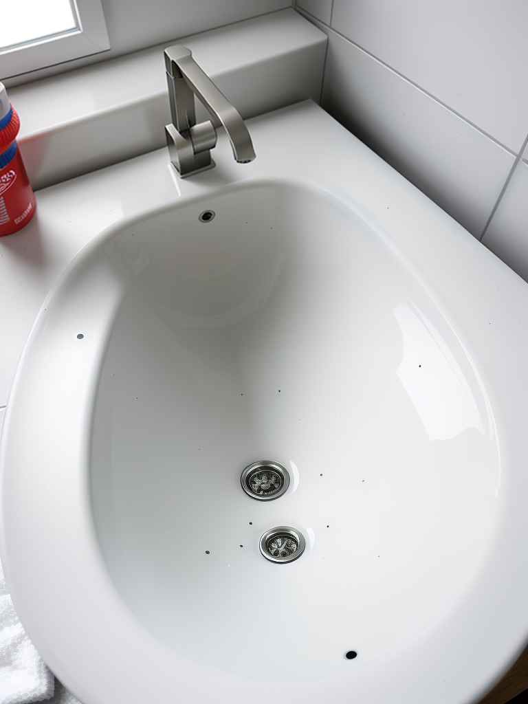 Clean White Sink with Modern Faucet and Minimalistic Design Elements