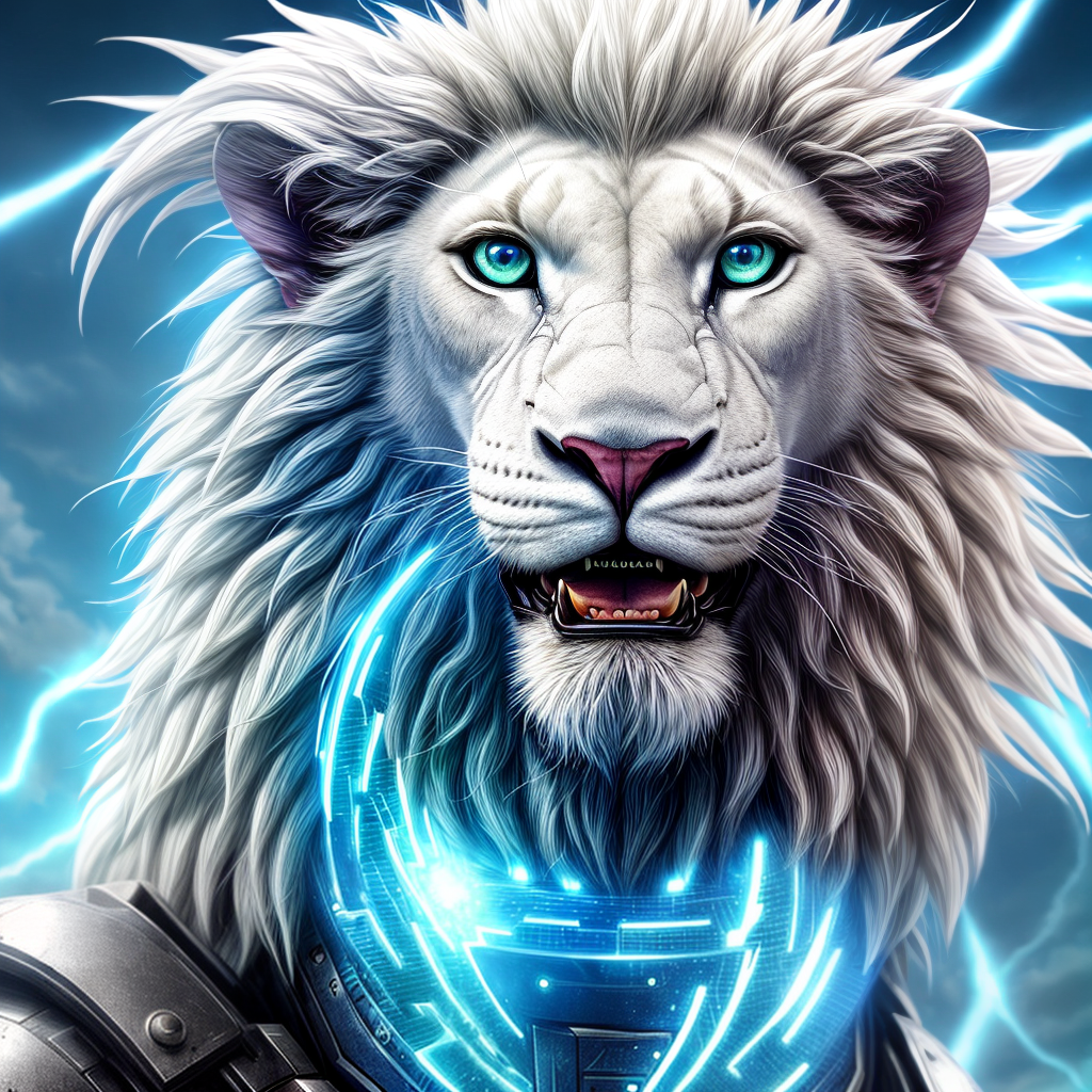 4k-a-close-up-of-a-male white-lion--trending-in-art-station--video-game ...