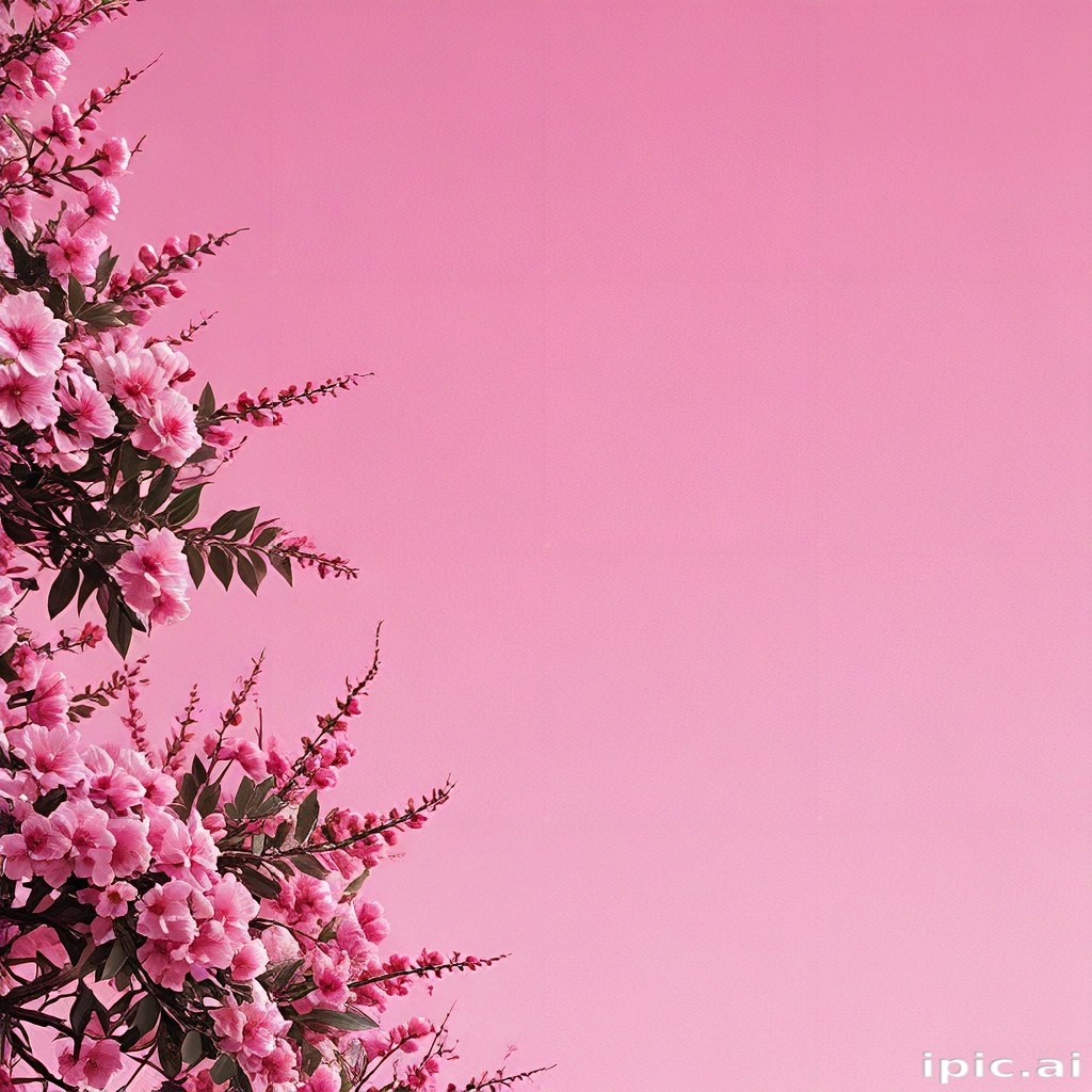 Vibrant Pink Floral Arrangement Against a Soft Pink Background