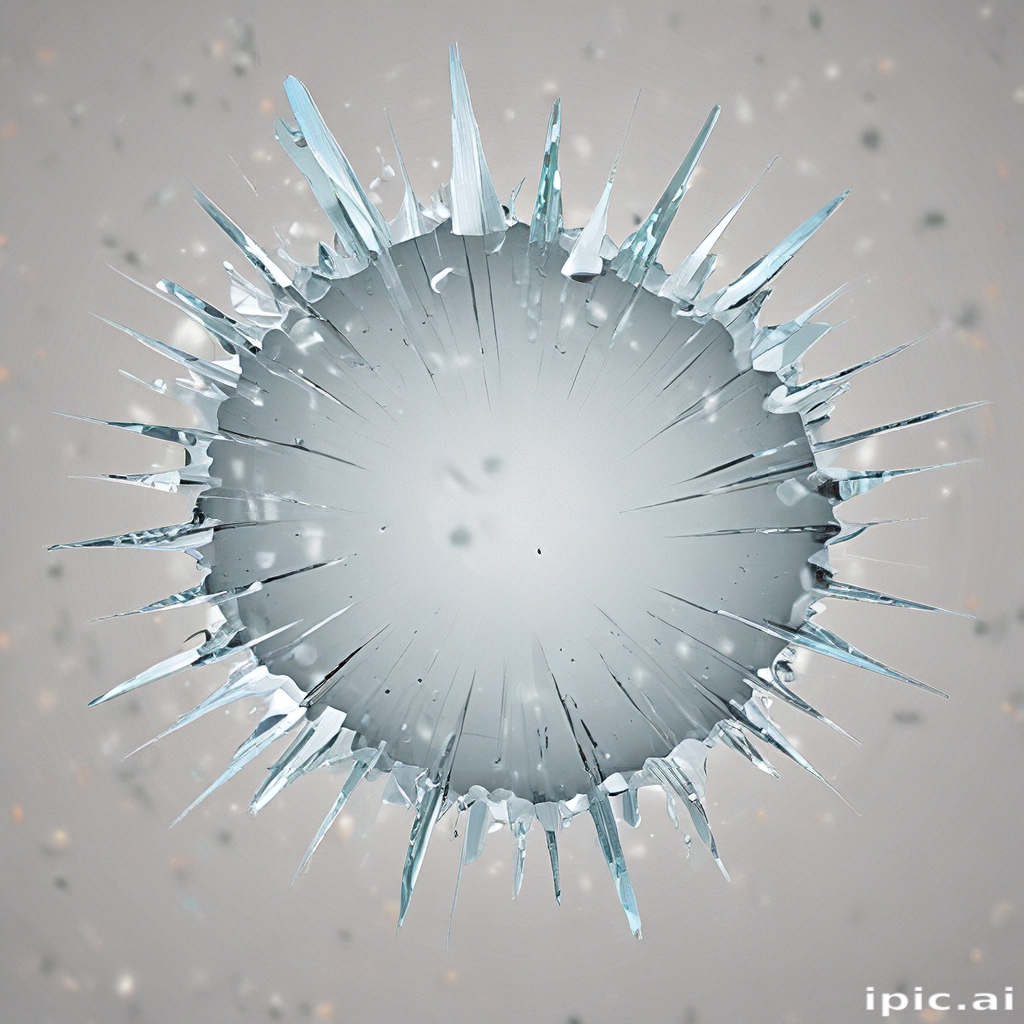 Abstract Representation of a Shattered Sphere with Sharp, Radiating Spikes