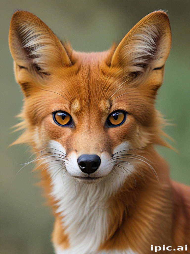 Captivating Close-Up of a Beautiful Fox with Striking Features and Fur