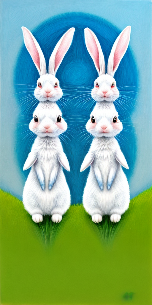 Two rabbits