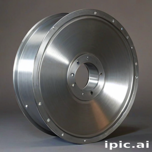 Close-Up View of a Precision Machined Aluminum Wheel Rim with Flange