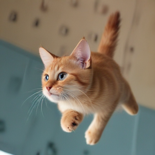 A flying cat