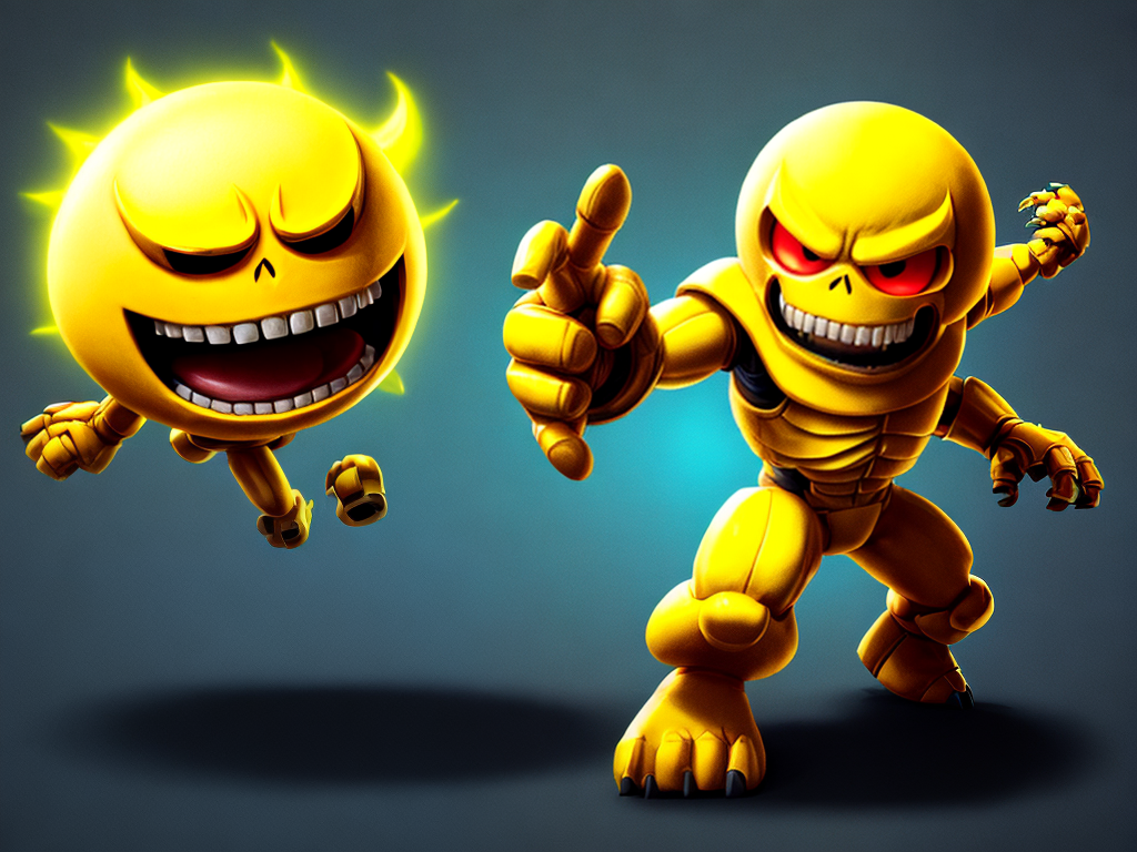 undertale yellow soul defending itself from monsters around