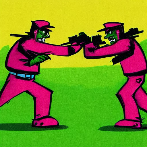 zombies fighting eachother