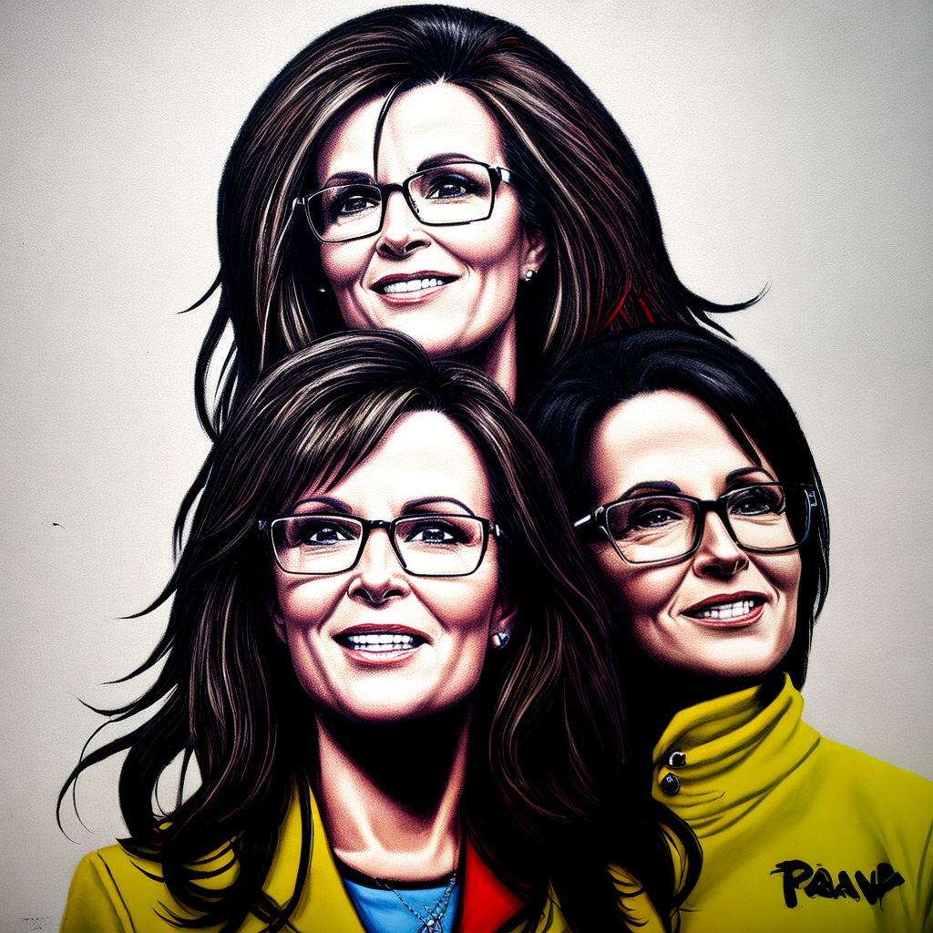 sarah palin on grafitti banksy style