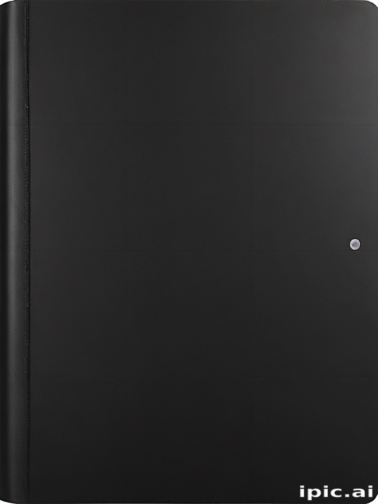 Elegant Black Notebook with Smooth Finish and Subtle Closure Design.