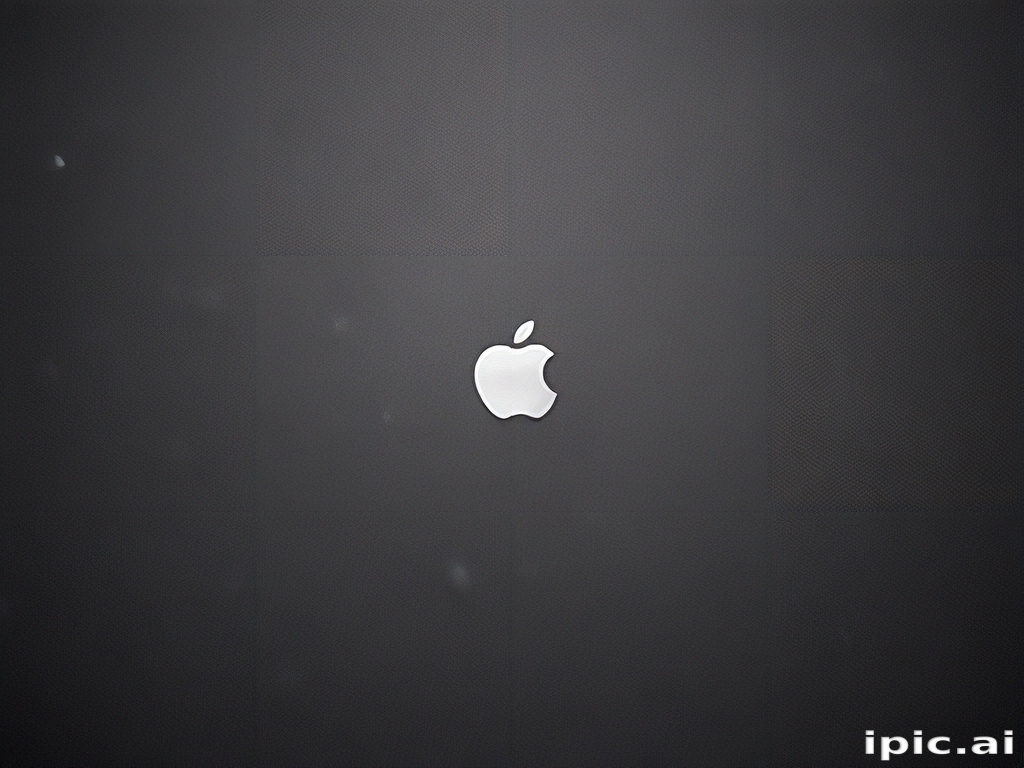 Minimalist Design Featuring the Iconic Apple Logo Against a Dark Background