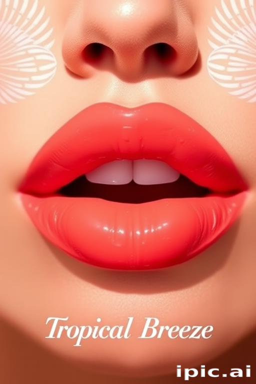 Tropical Breeze: A Vibrant Celebration of Luscious Lips and Summer Vibes