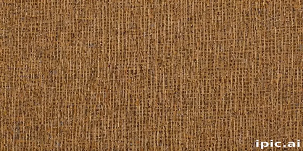 Textured Close-Up of Brown Natural Fiber Material with Intricate Weave ...