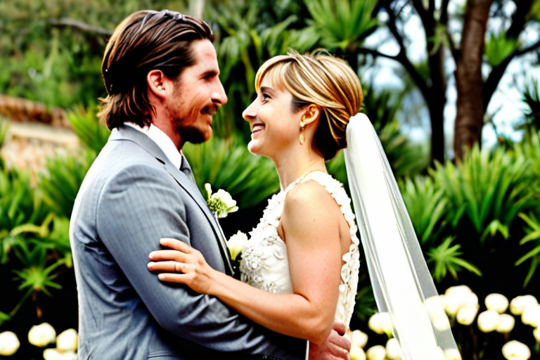 christian bale and Allison Mack Wedding romantic scene
