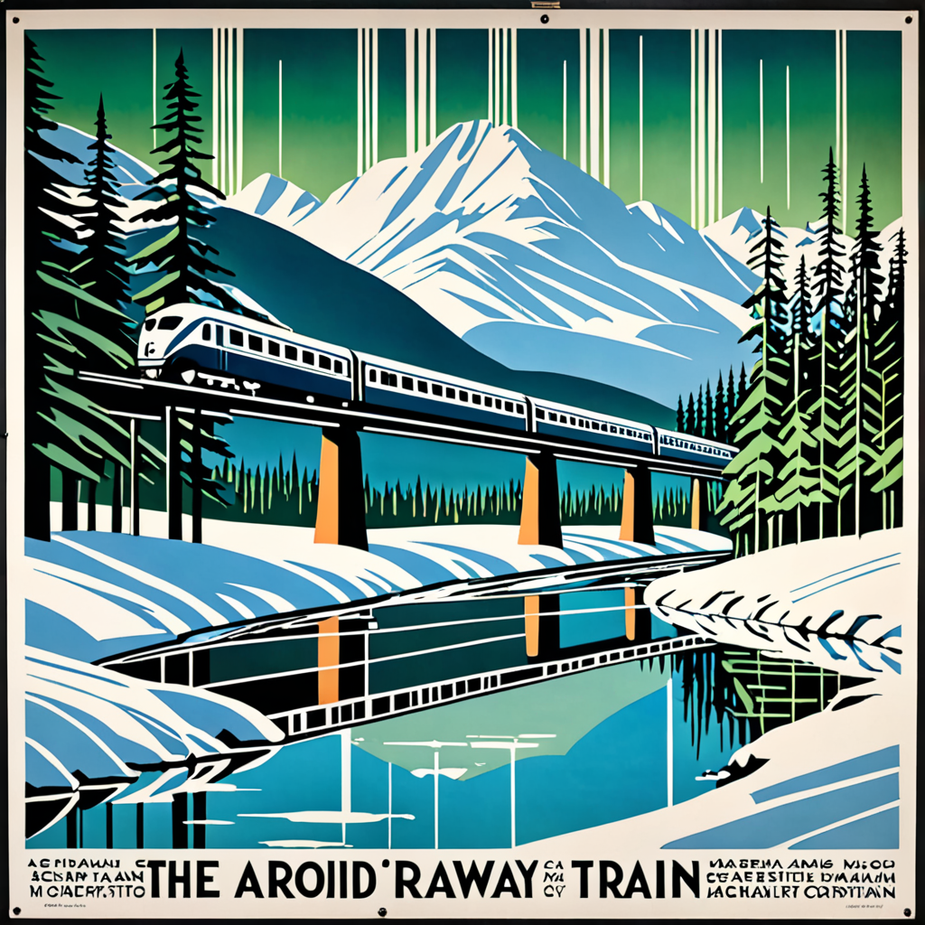 art deco streamline railway corporation poster modern highspeed train ...