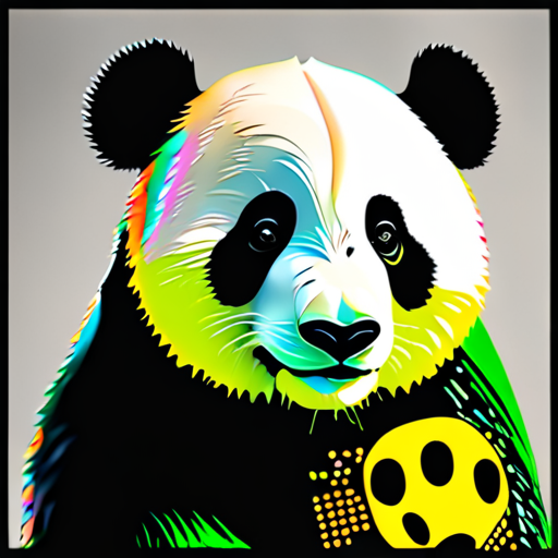 cyber panda digital art