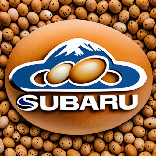 subaru logo made with eggs
