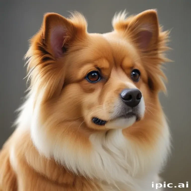 A Beautifully Groomed Dog with Fluffy Fur and Expressive Eyes.