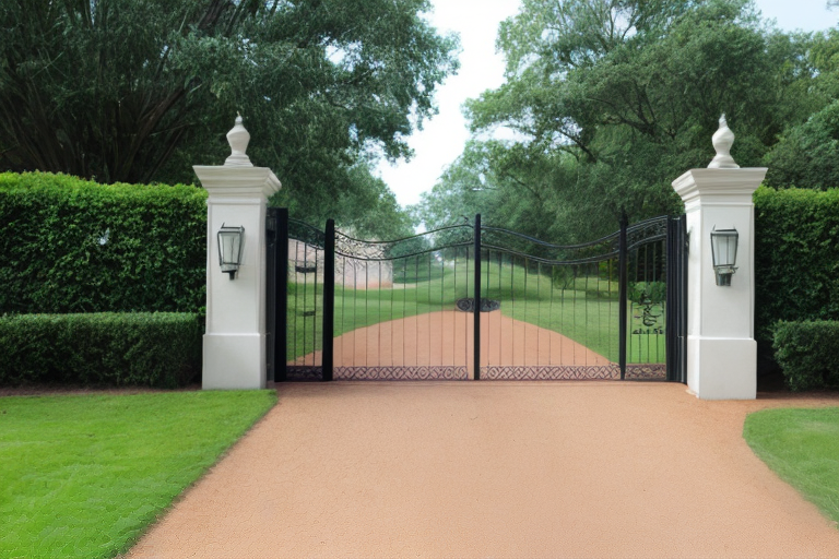 Couple hugging at the gate of their house in excitement