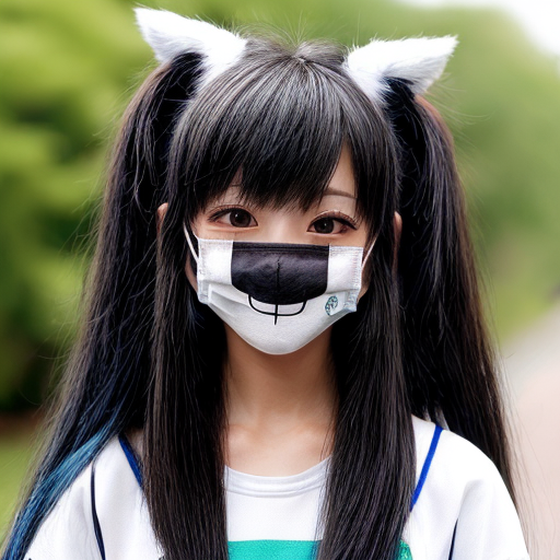 Cute emo giry mask anime