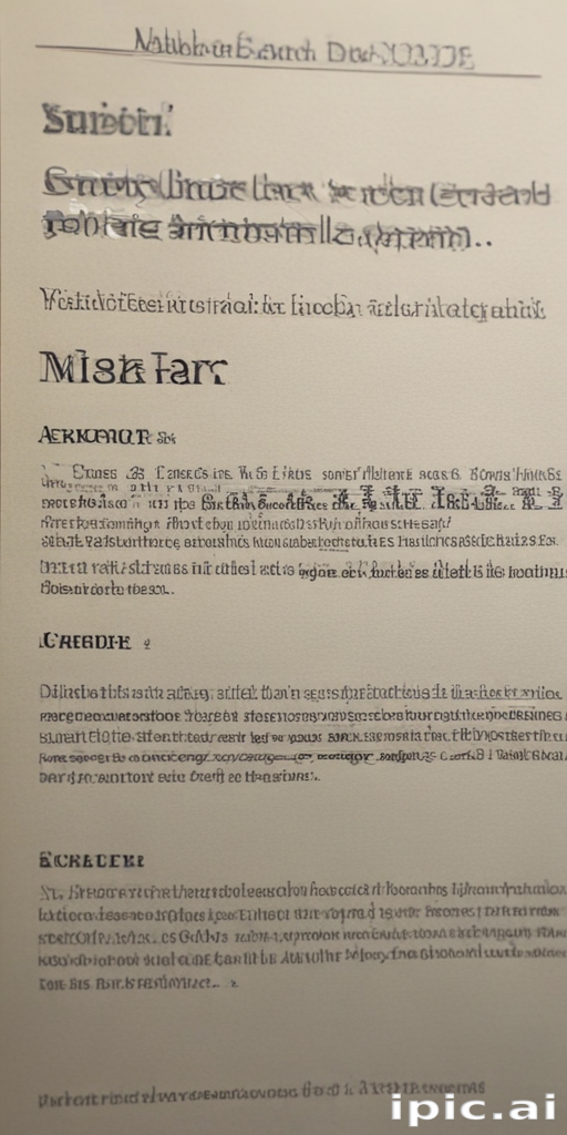 Blurred Document with Text and Symbols: An Abstract Visual Representation