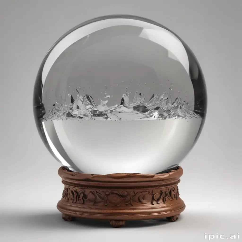 An Enchanting Crystal Ball Capturing the Beauty of Water Splashes
