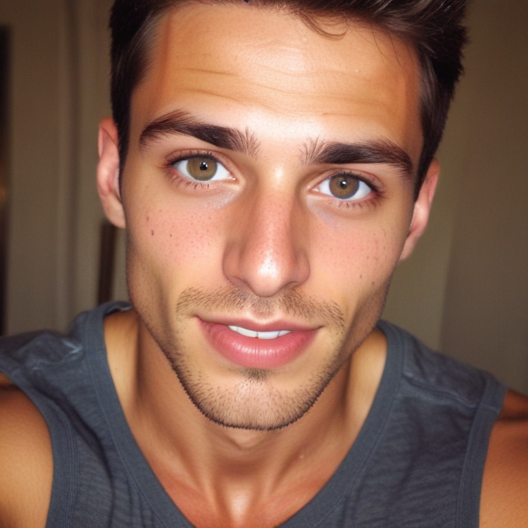 Hot guy selfie