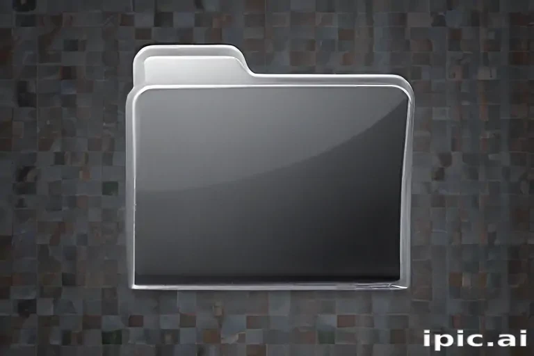 Modern Folder Icon Against a Textured Background for Digital Organization