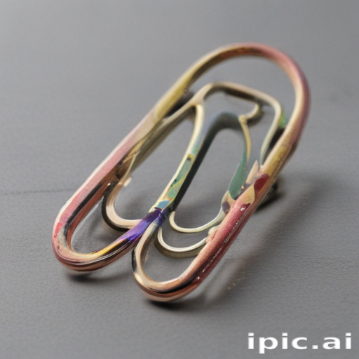 Colorfully Painted Paper Clips Arranged Artistically on a Dark Surface