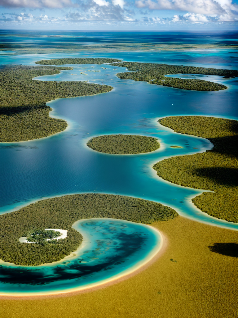 The image shows Tonga, which was flooded by the Pacific Ocean in 2022 ...
