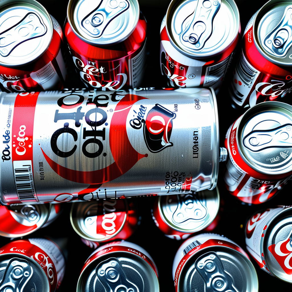 An Array of Coca-Cola Cans Displaying Vibrant Red and Silver Design