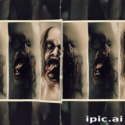 Disturbing Art Depicting Monstrous Faces and Eerie Expressions in Darkness