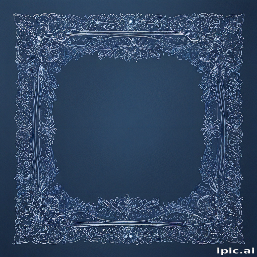 Intricate Ornate Frame Design Featuring Delicate Floral Patterns and Swirls