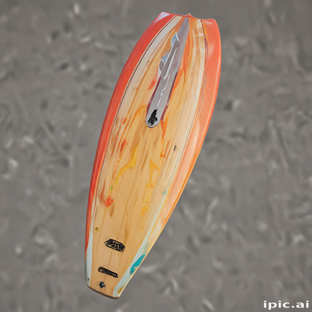 Colorful Surfboard Design Showcasing Unique Patterns and Vibrant Colors