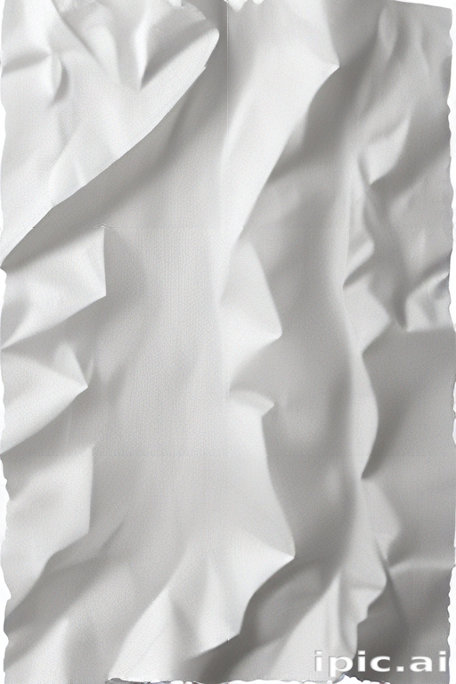 Textured White Paper with Intricate Creases and Ridges Creating Visual ...