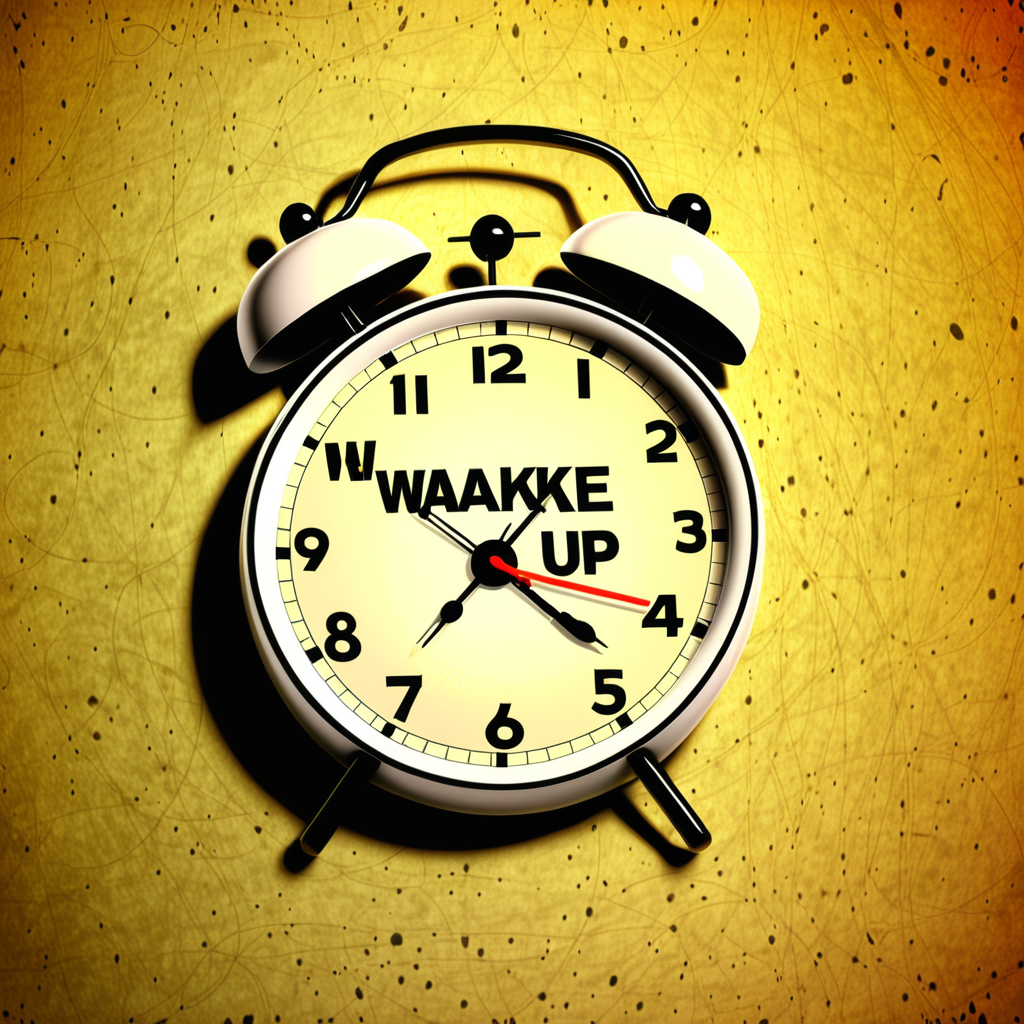 Creative Alarm Clock Design Featuring the Playful Phrase 'Wake Up ...
