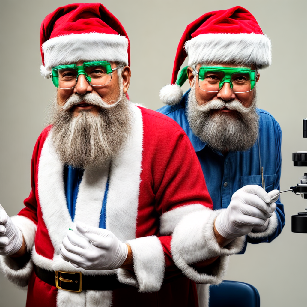 santa clause in chem lab