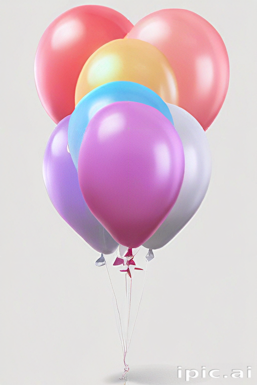Colorful Balloons Floating Joyfully Together in a Bright Celebration Scene
