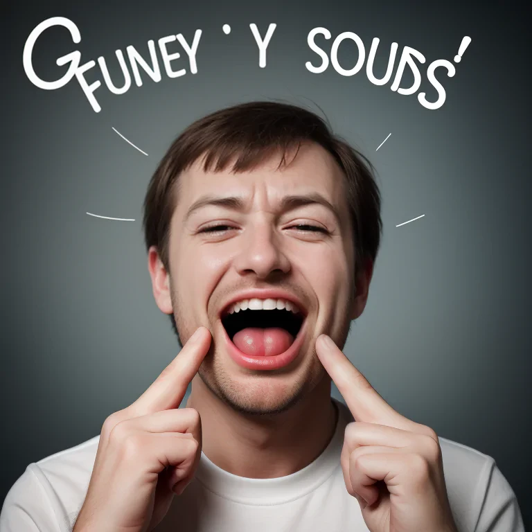 Joyful Young Man Expressing Excitement with Fun Sounds and Laughter