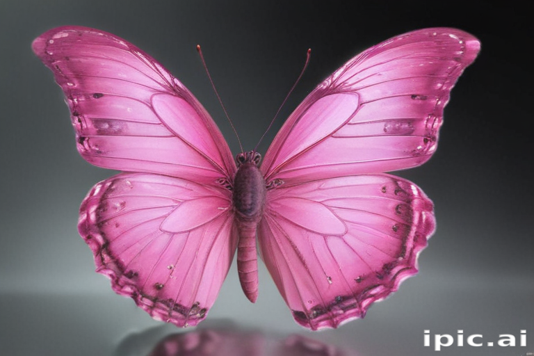 Stunningly Vibrant Pink Butterfly with Intricate Wing Patterns Glowing ...