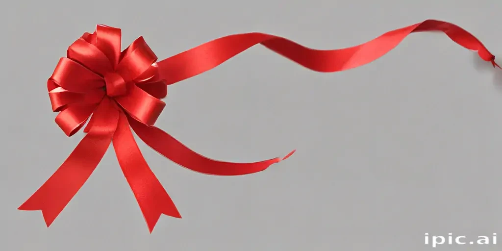 Bright Red Ribbon and Bow Perfect for Gift Wrapping and Decorations