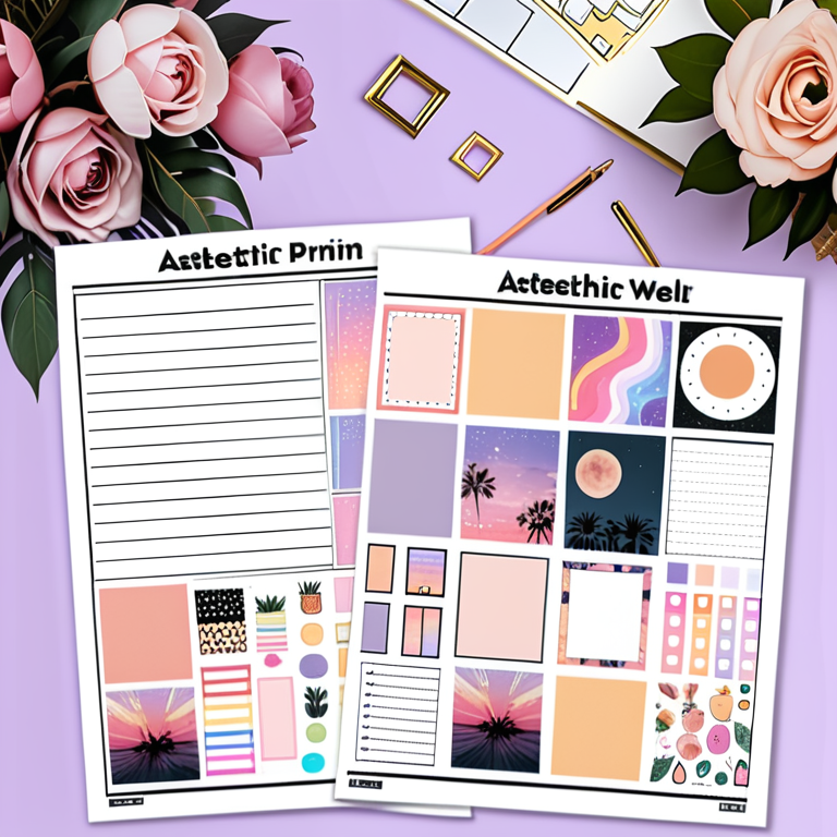 Aesthetic Print and Wall Designs Featuring Vibrant Colors and Tropical ...