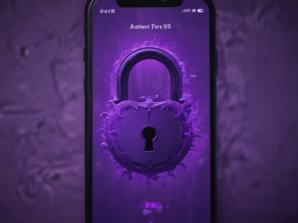 Intriguing Purple Lock Screen Display with Artistic Keyhole Design and ...