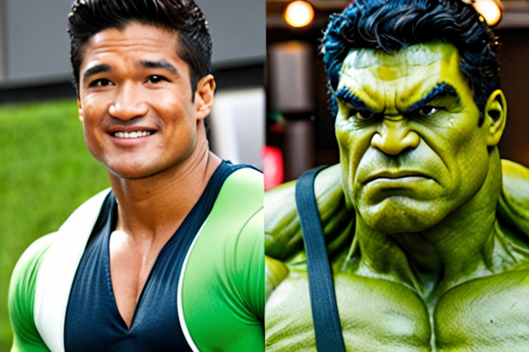 mario lopez transforming in a hulk