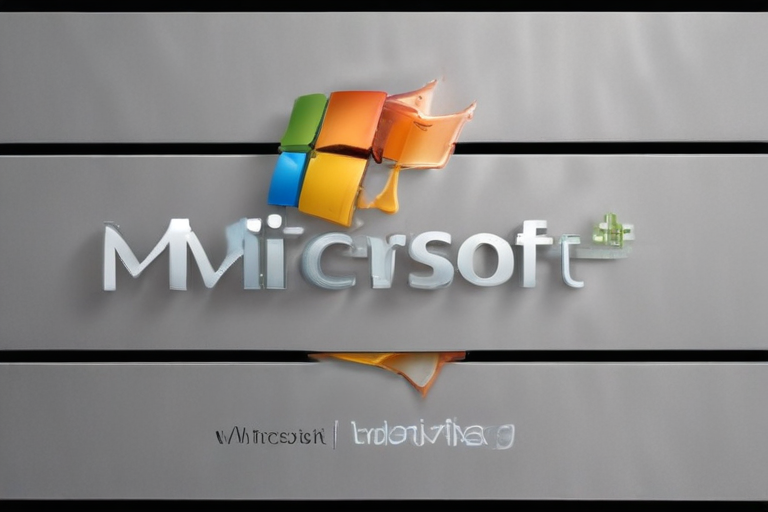 Creative Representation of Microsoft Logo with Colorful Splash Elements